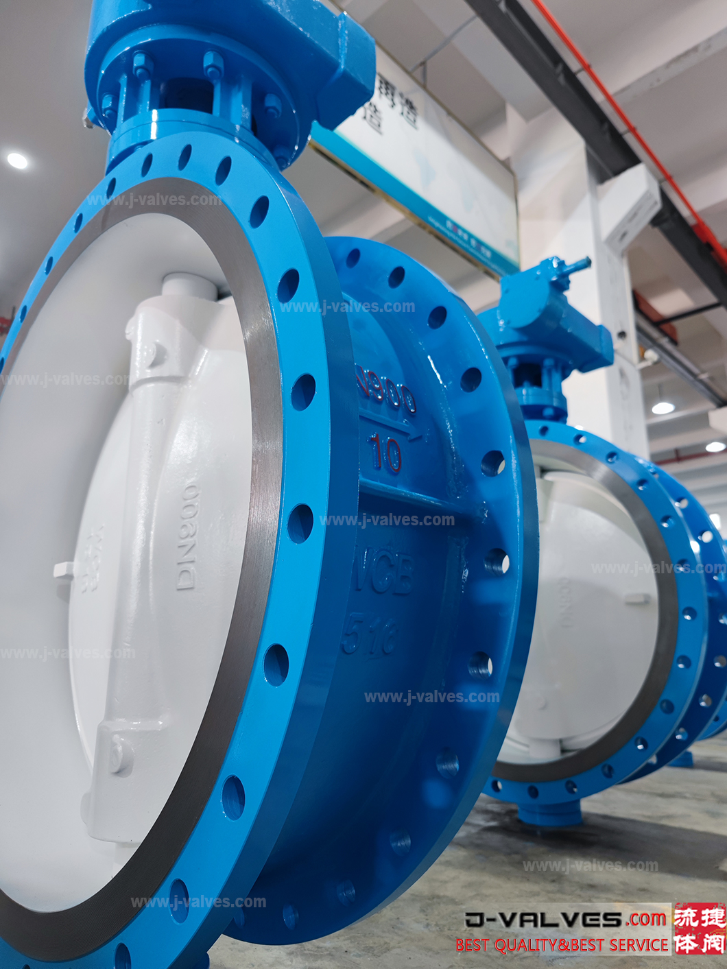 DN900 PN10 Carbon Steel A216 WCB Flange Butterfly Valve - J-Valves